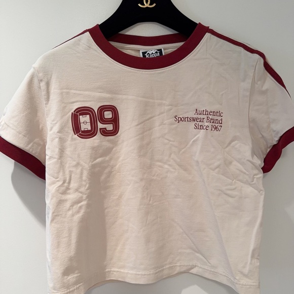 Kappa | Tops | Kappa Red And Cream Apparel | Poshmark